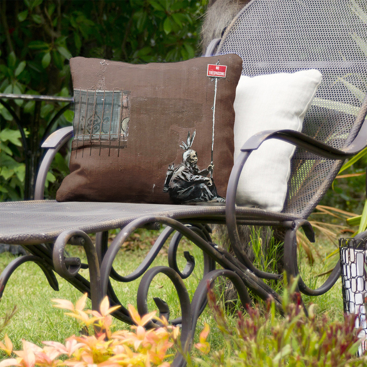 ArtVerse No Trespassing Indoor / Outdoor Throw Pillow | Wayfair