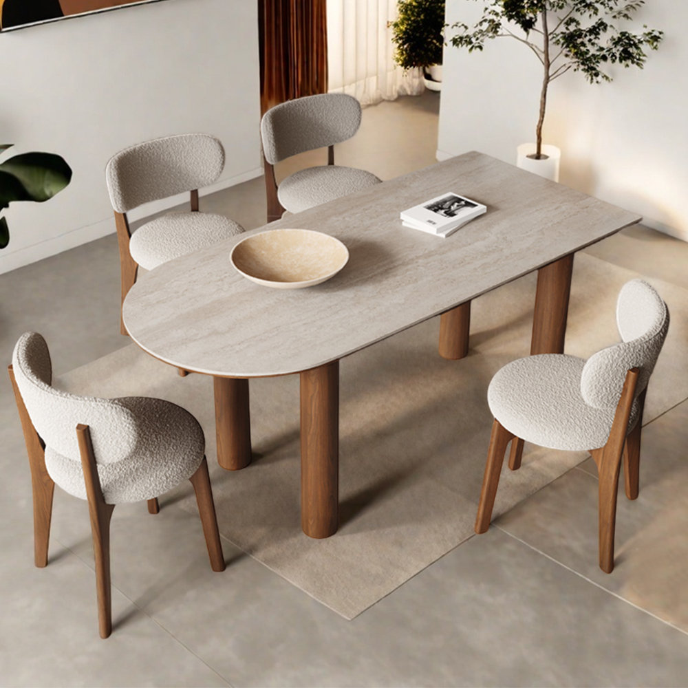 Elamer French style simple home dining table set - Wayfair Canada