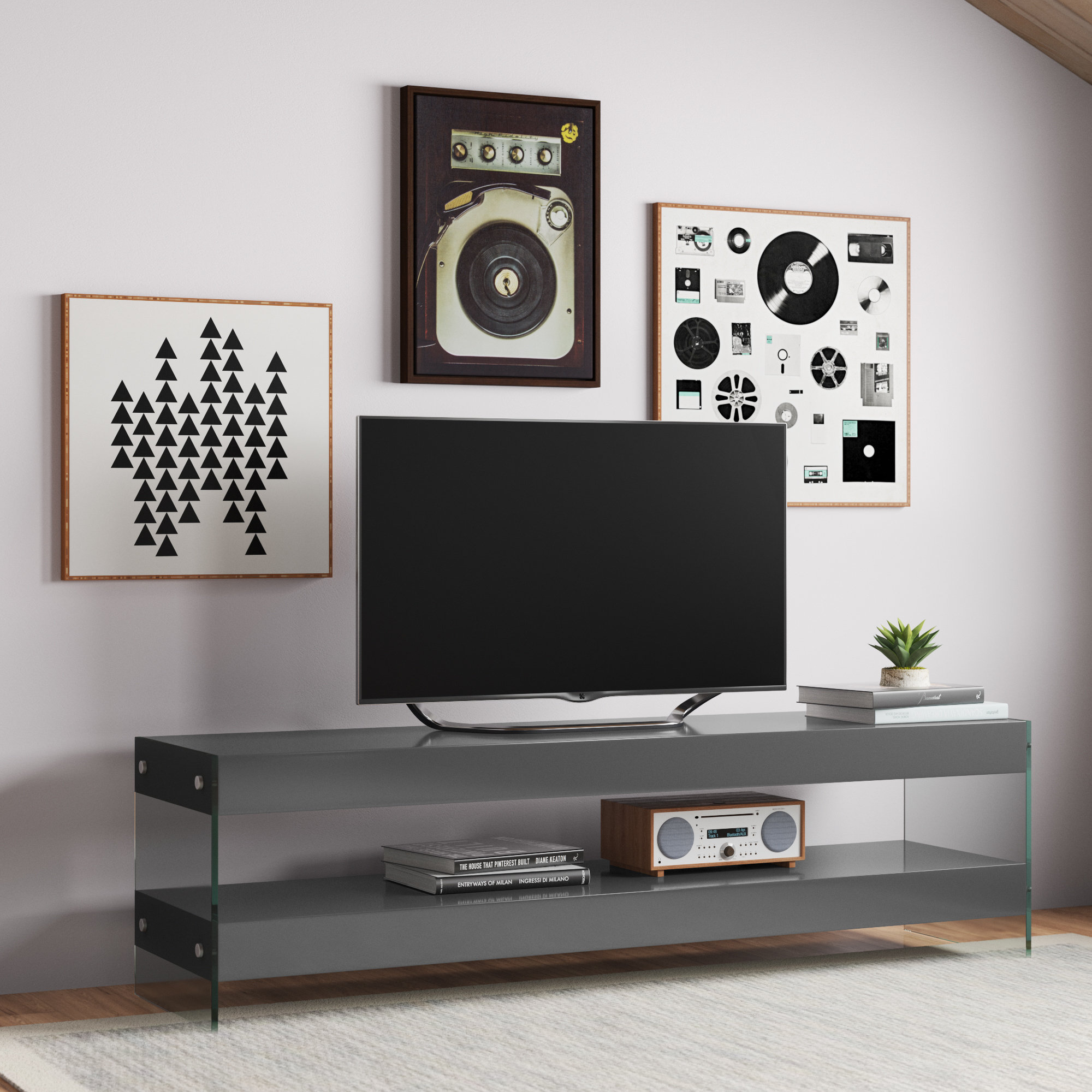 Wade Logan® Thane TV Stand for TVs up to 78" & Reviews | Wayfair
