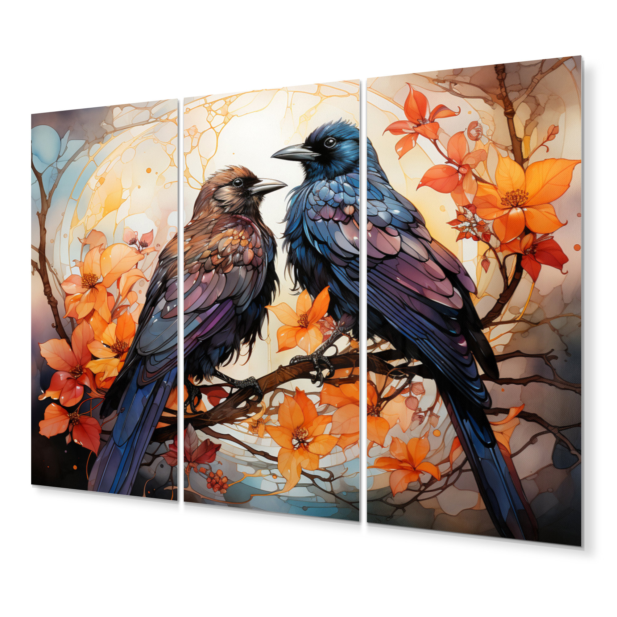 Red Barrel Studio® Crow Regal Renaissance I - Animals Metal Wall Art ...