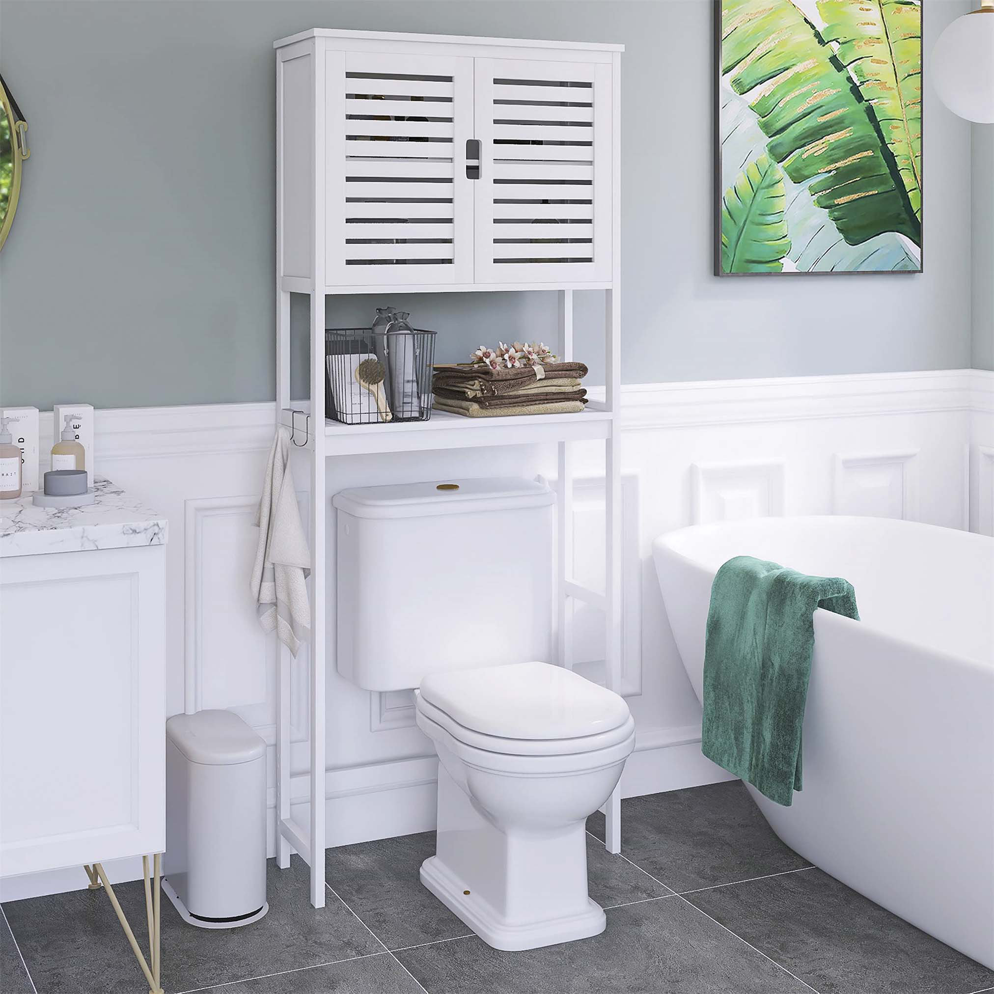 Red Barrel Studio Over The Toilet Storage Cabinet With 2 Doors And ...