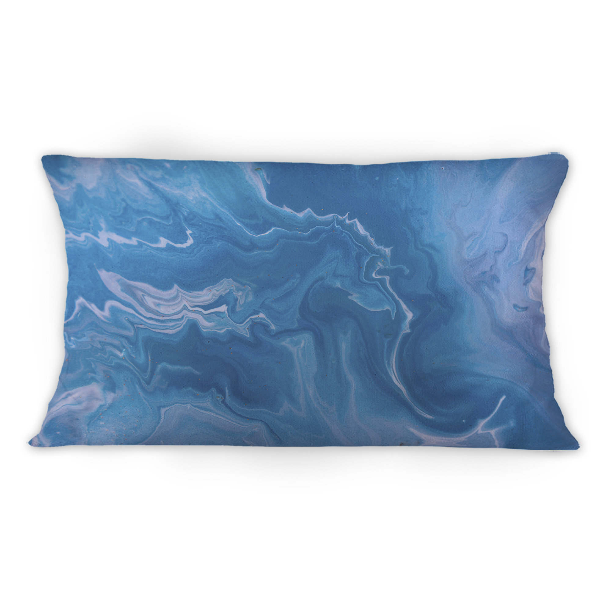 Design Art Marbled Blue Abstract With Golden Sequins -1 Modern Printed ...