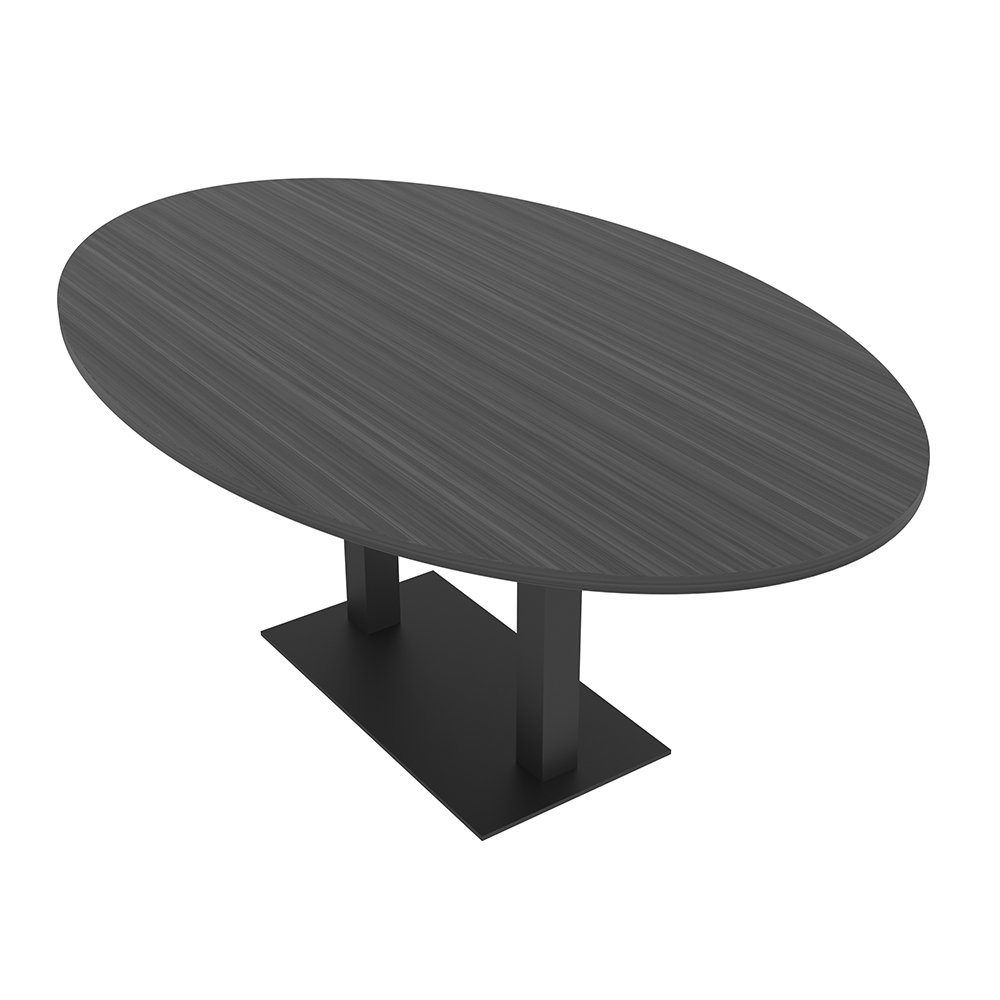 Inbox Zero 7' Oval Conference Room Table with Power and Data | Wayfair