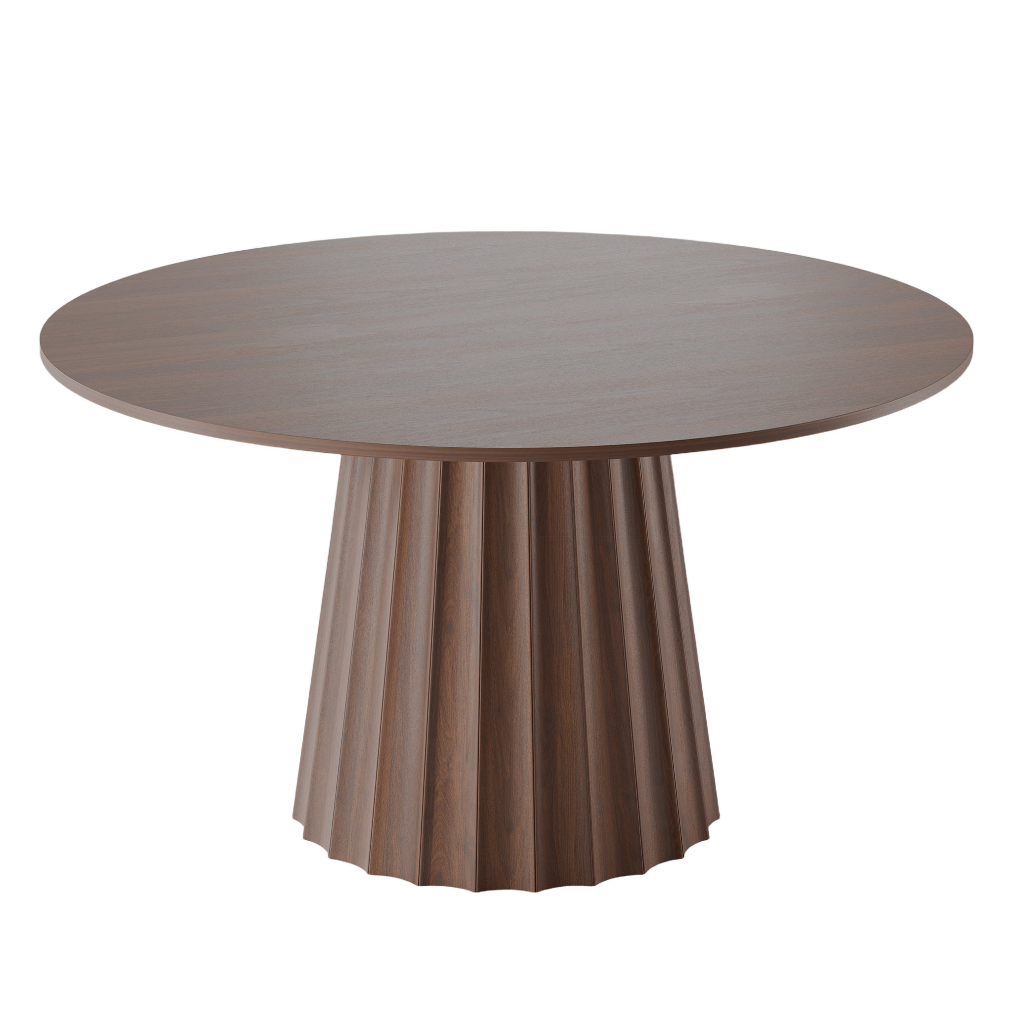 Latitude Run® Solid Wood Dining Table Round Pedestal Kitchen Table ...