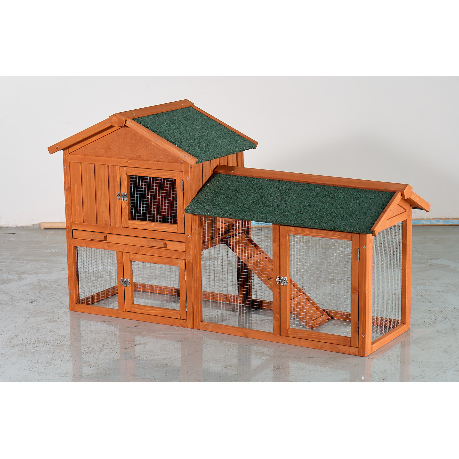 August Grove® Large Outdoor Cage, 2 - Story Fir Wood Structure ...