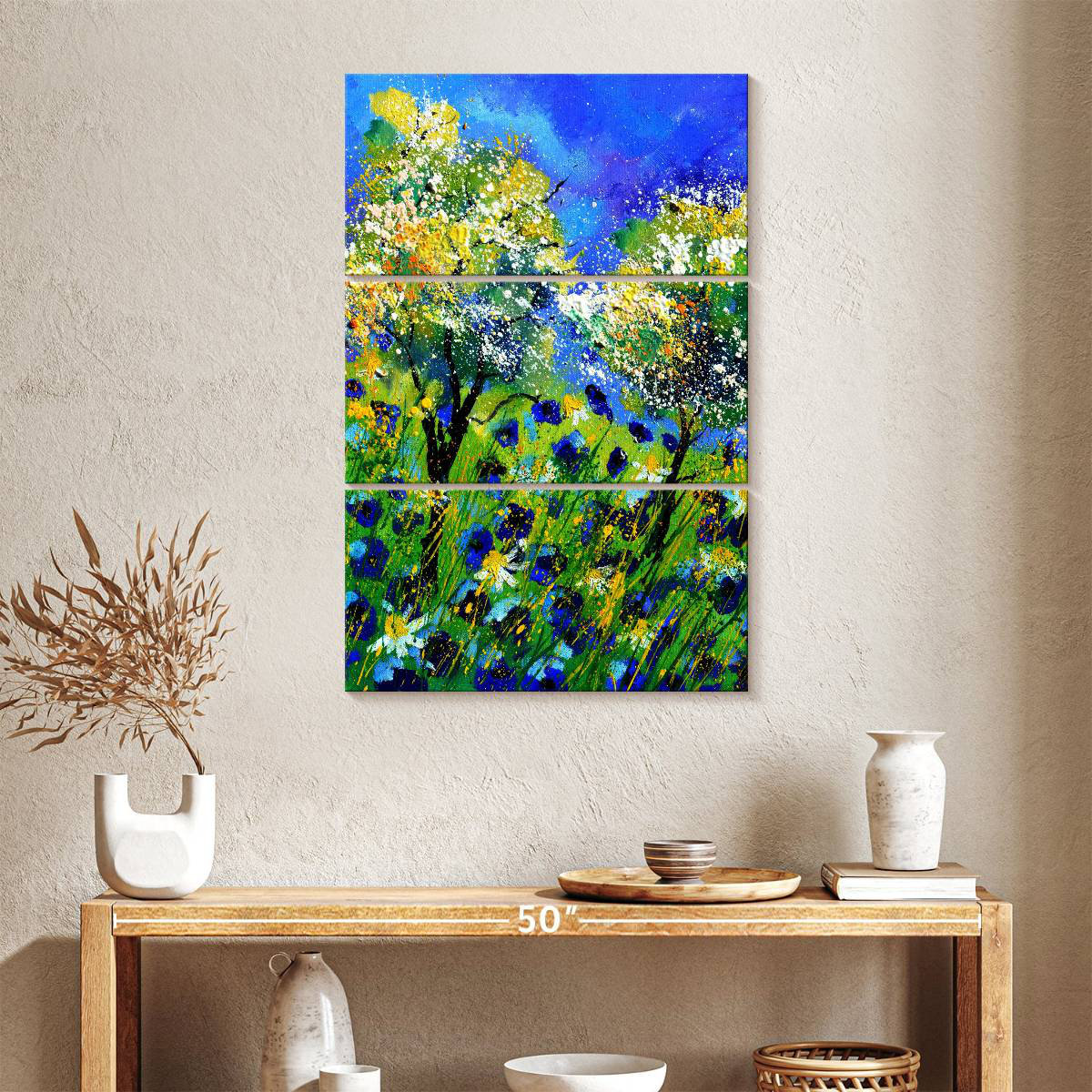 Wade Logan® Avery Summer Blue Poppies | Wayfair