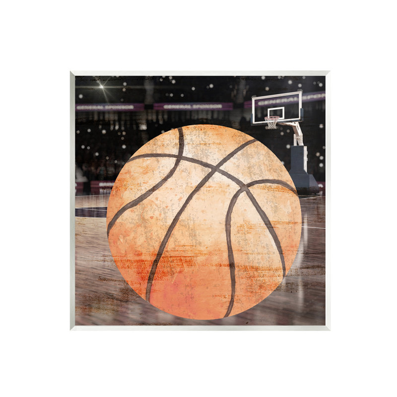 Stupell Industries Bb-706-Wood Abstract Basketball Court On MDF by Kim ...