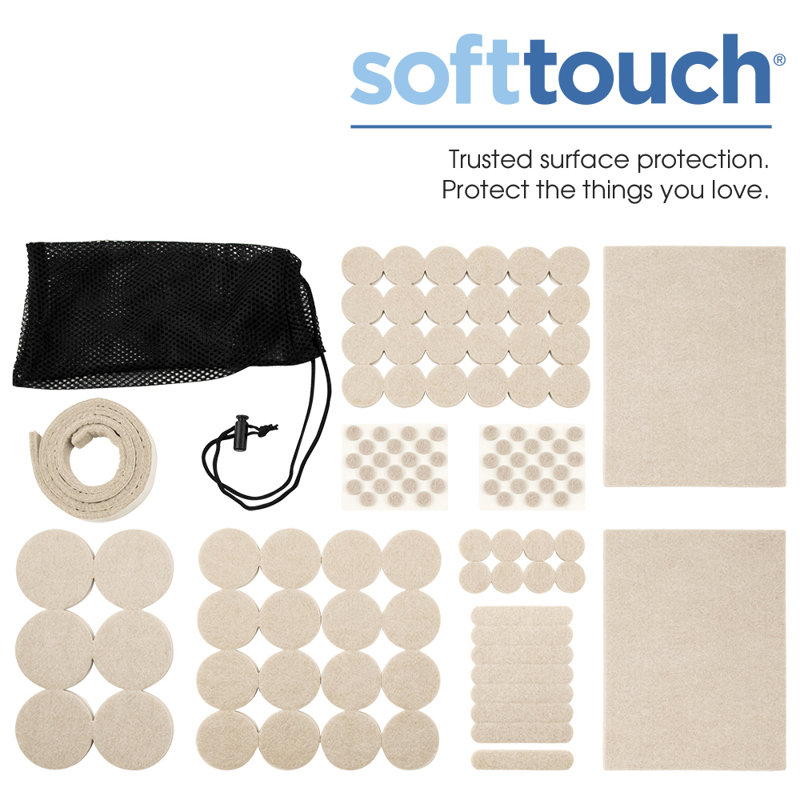 Softtouch 108 Pack Assorted Self-Stick Felt Furniture Pads | Wayfair