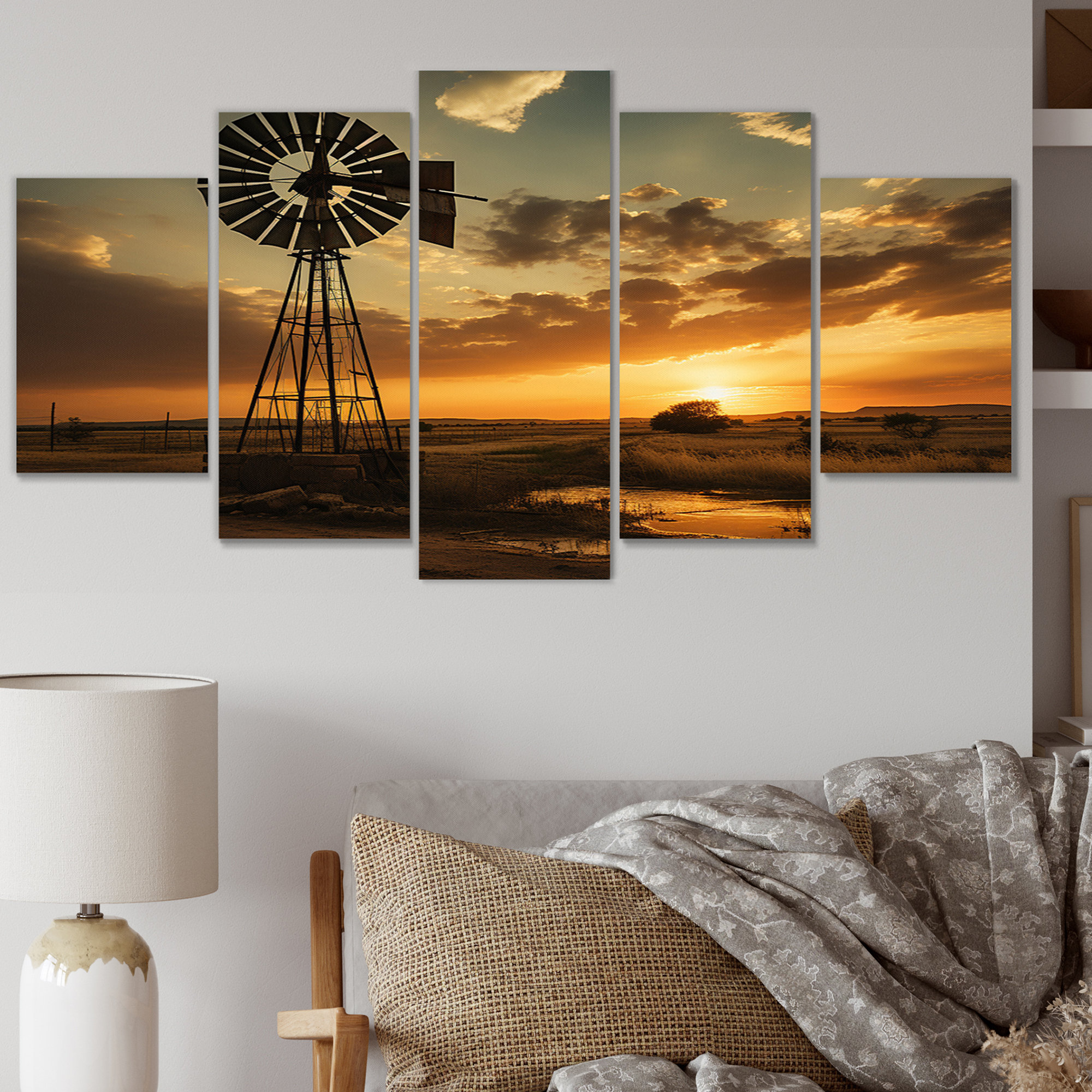 Latitude Run® Texas Rustic Windmills - Landscapes Metal Wall Art Prints ...