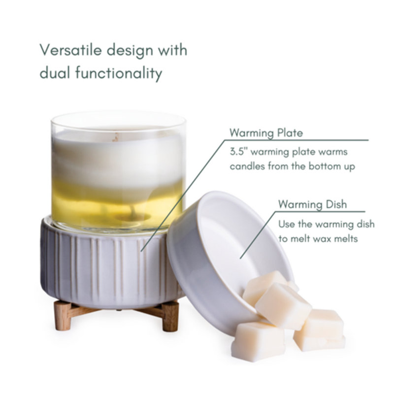Ebern Designs 3.4'' H Ceramic Tabletop Wax Warmer | Wayfair
