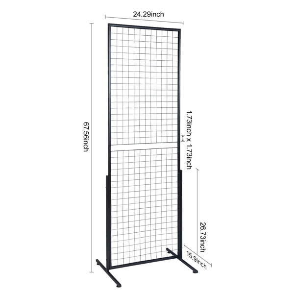 17 Stories 2' x 5.6' Grid Wall Panels Tower, 2 Packs Wire Gridwall ...