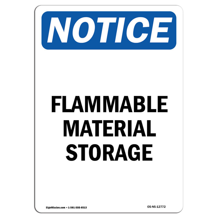 SignMission Flammable Material Storage Sign | Wayfair