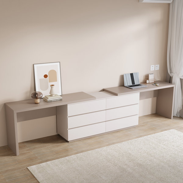 Hokku Designs Jerymiah Modern Home Office Expandable Dresser Desk ...