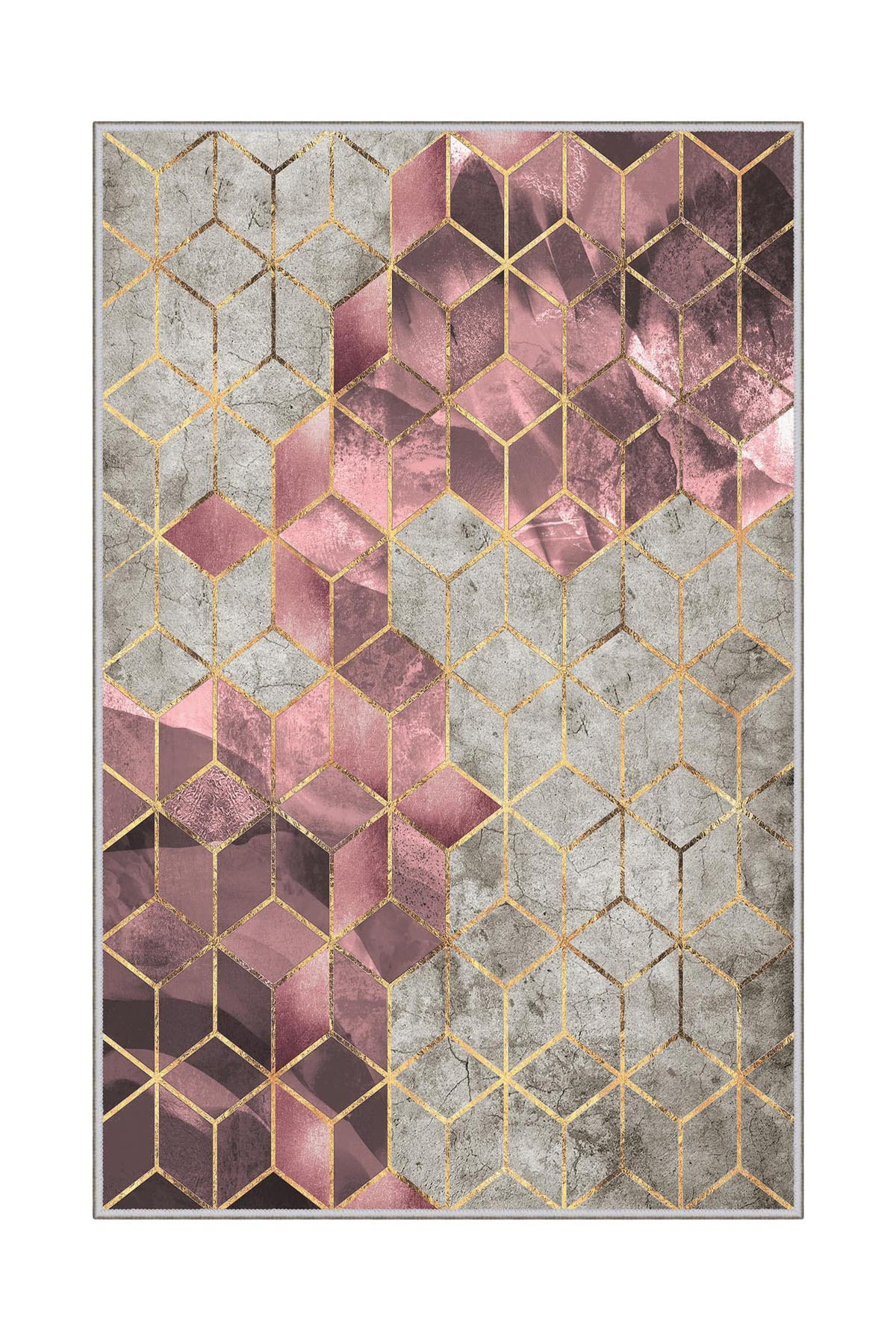 East Urban Home Lorelei Flatweave Grey/Pink/Gold Rug & Reviews ...