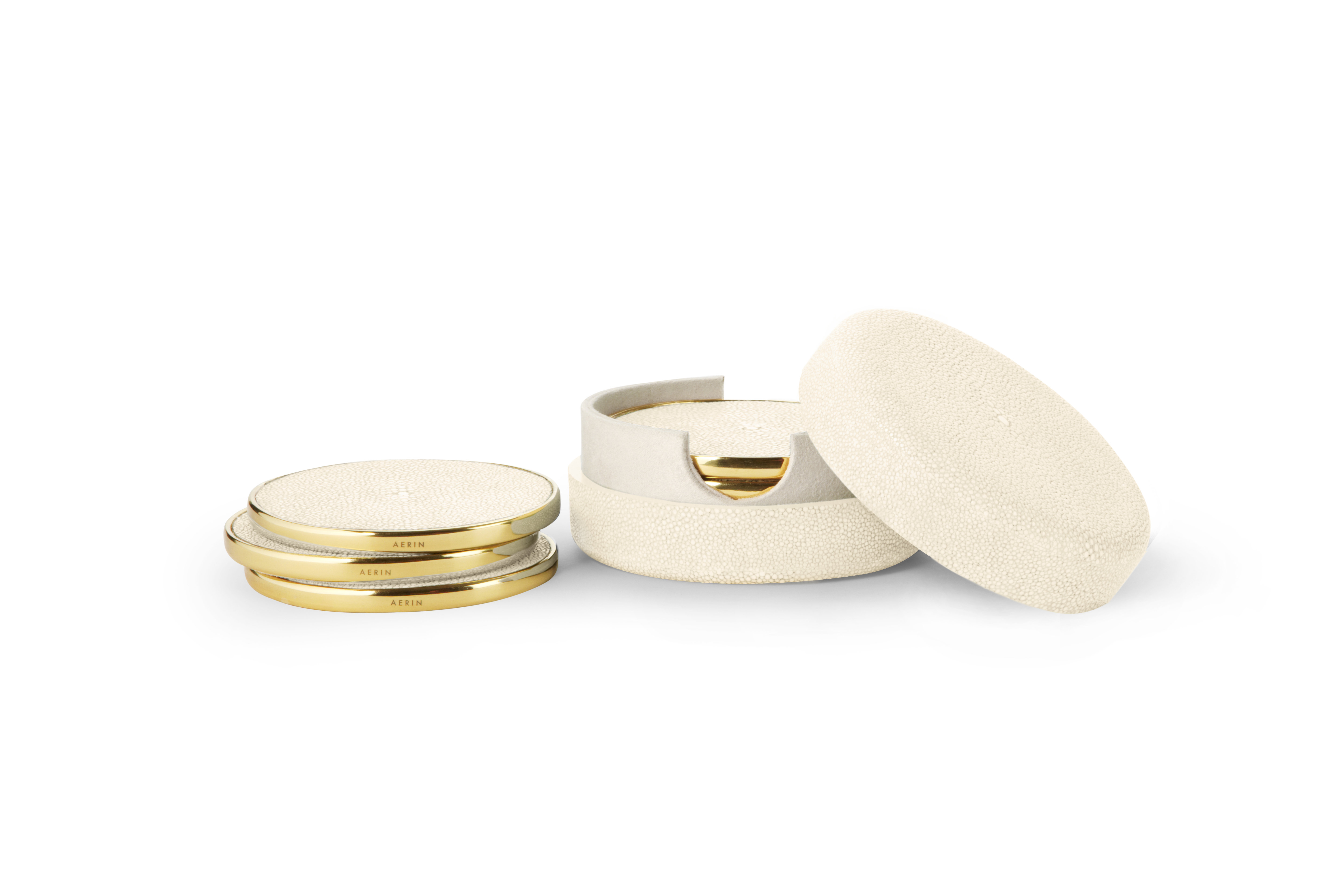 AERIN Coaster Set with Holder | Wayfair