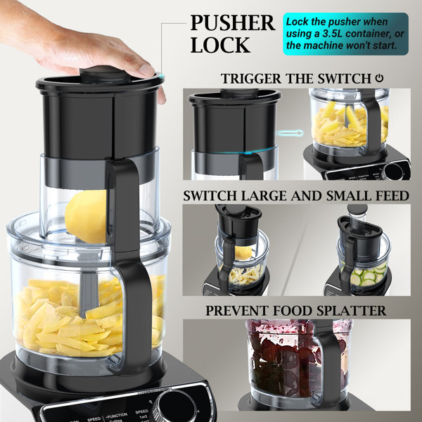 FIMEI Food Processor Chopping & Blender Combo, Versatile Blades For ...