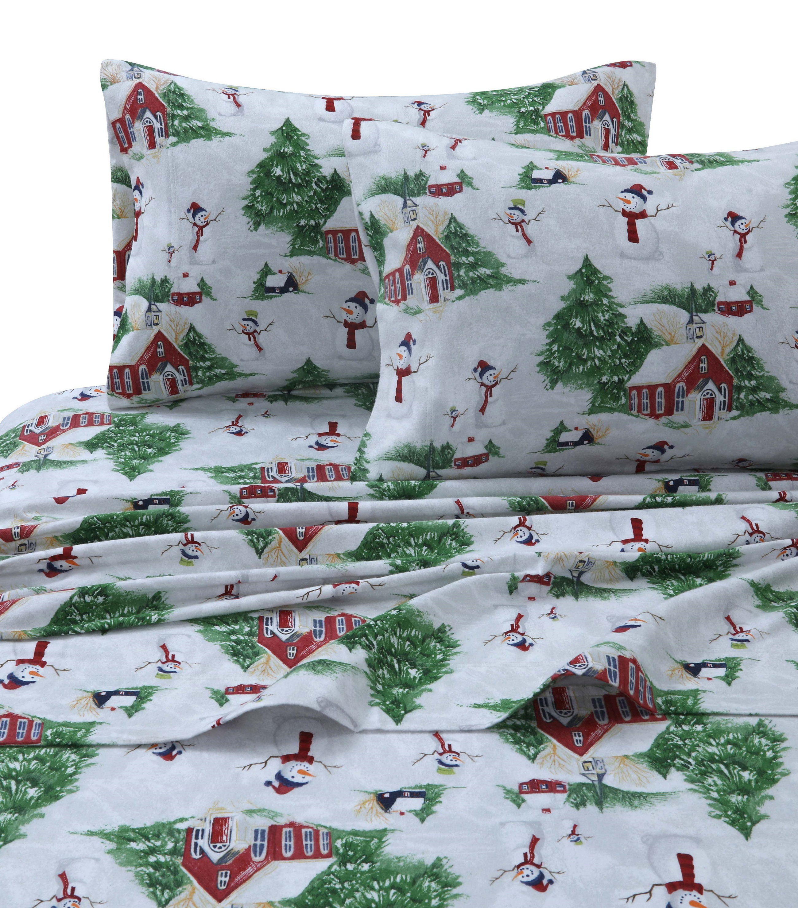 Tribeca Living 170-GSM Printed Flannel Extra Deep Pocket 100% Cotton ...