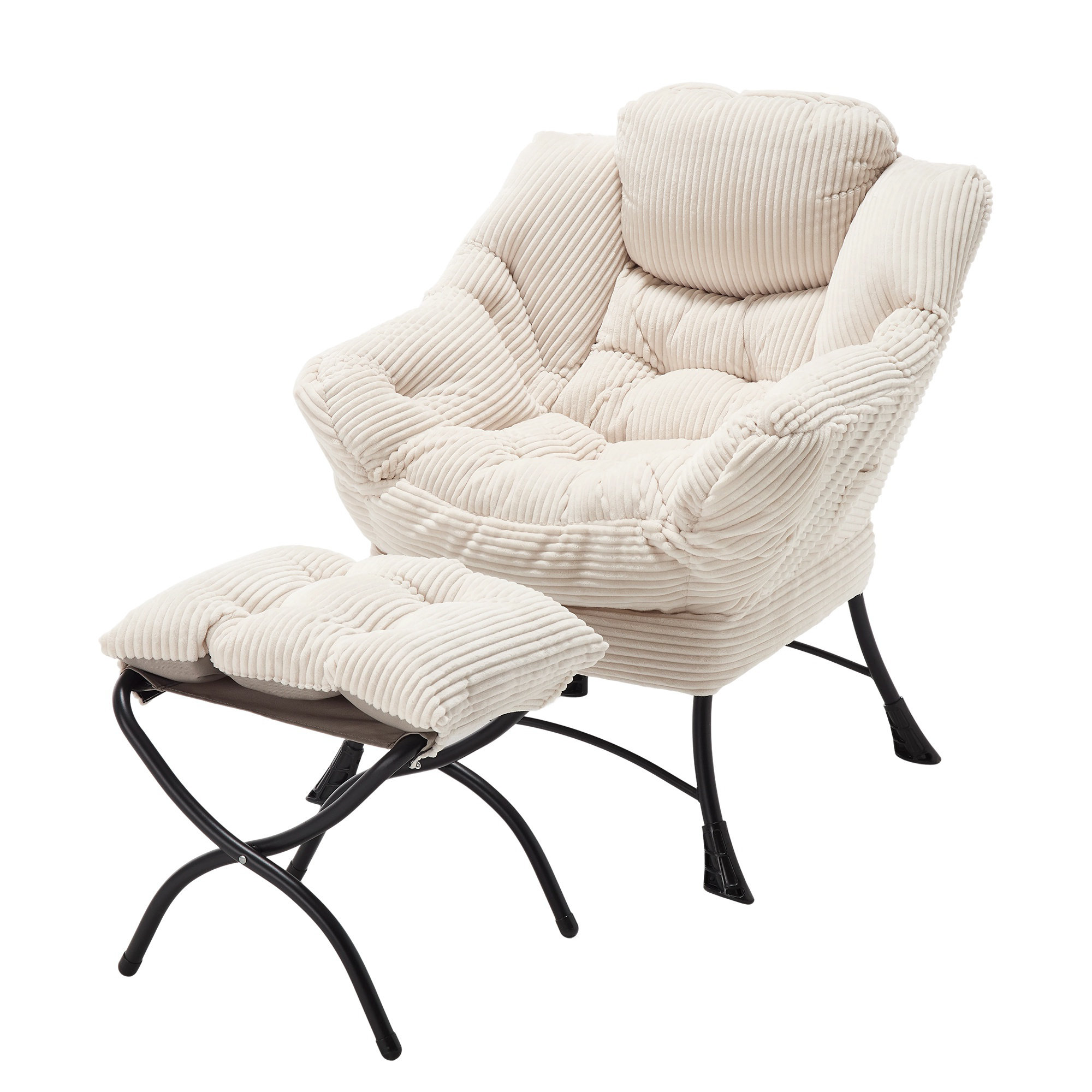 George Oliver Modern Lounge Accent Chair Lazy Chair, Ergonomic Reading ...