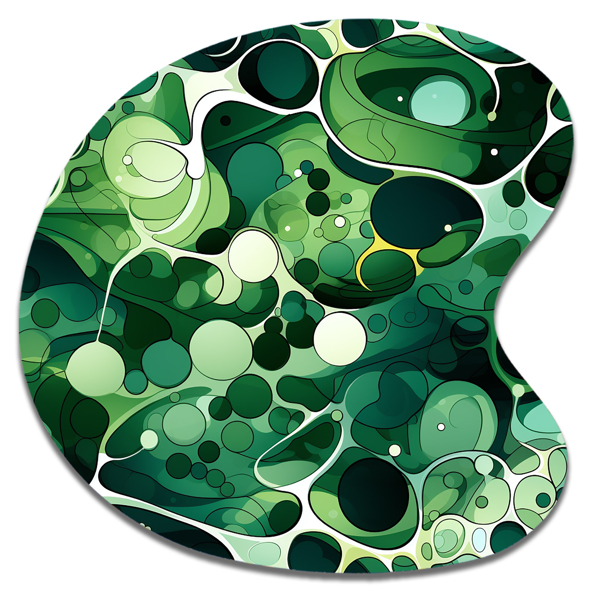 Design Art Green Popart Techno Tangles I - Abstract Marble Irregular ...