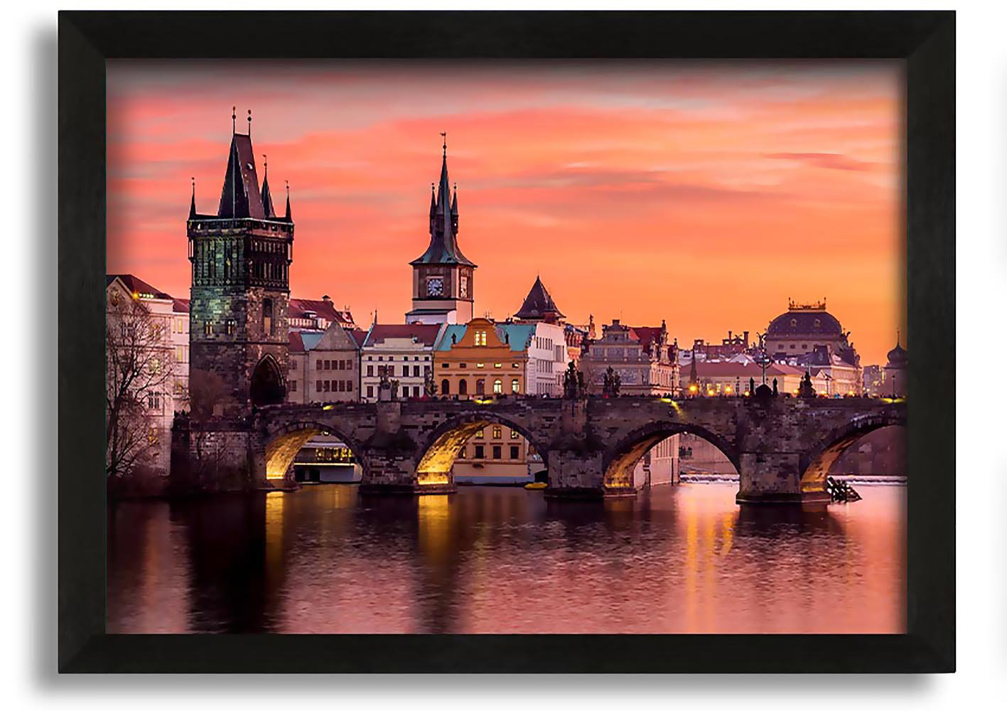 ModernMoments Stunning Skies over the City - Picture Frame Photograph ...