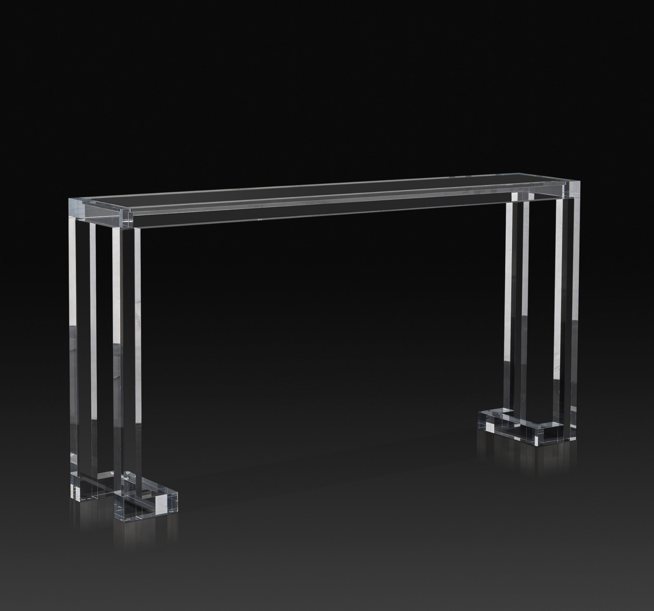 Interlude Ava Glass Top Console Table & Reviews | Wayfair