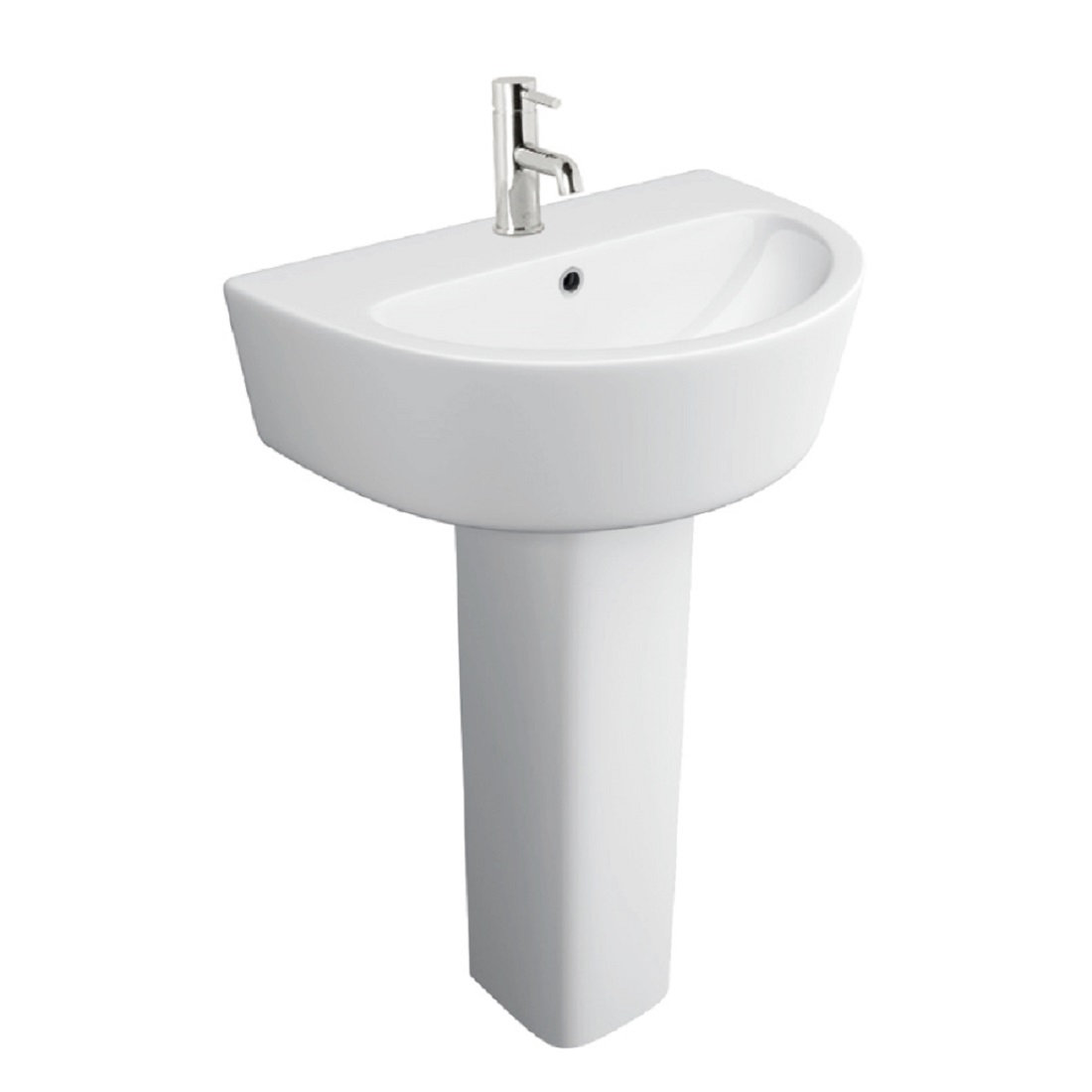 K-Vit White Vitreous China U-Shaped Bathroom Sink | Wayfair.co.uk