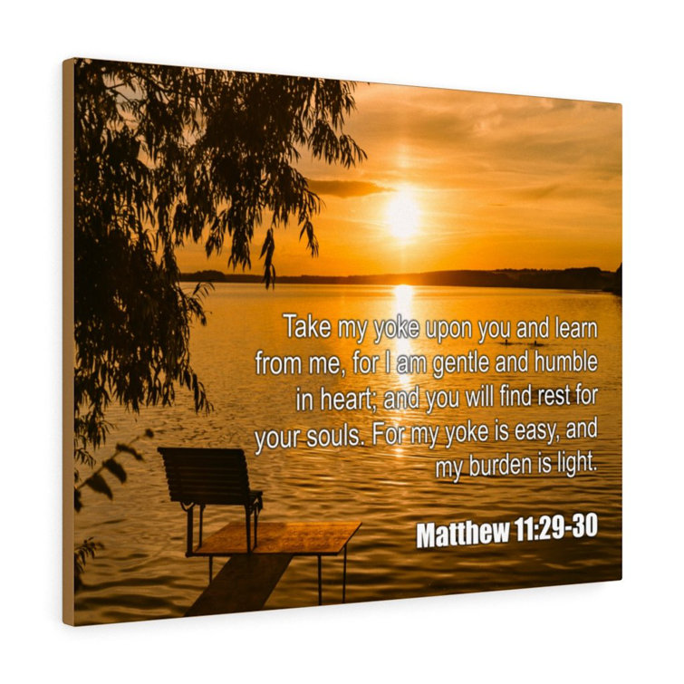 Express Your Love Gifts Take My Yoke Matthew 11:29-30 Christian Wall ...