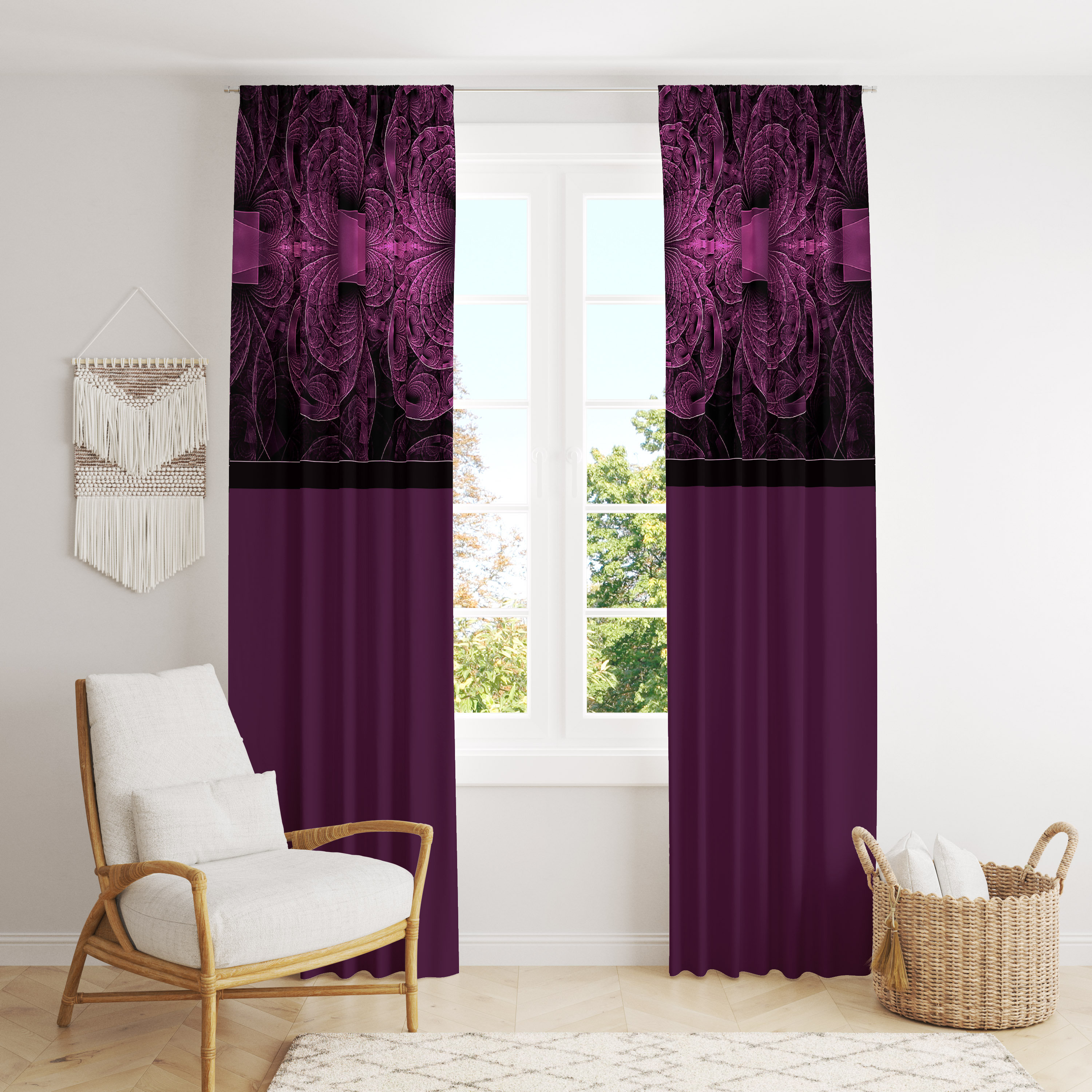 Folk N Funky Polyester Curtain | Wayfair