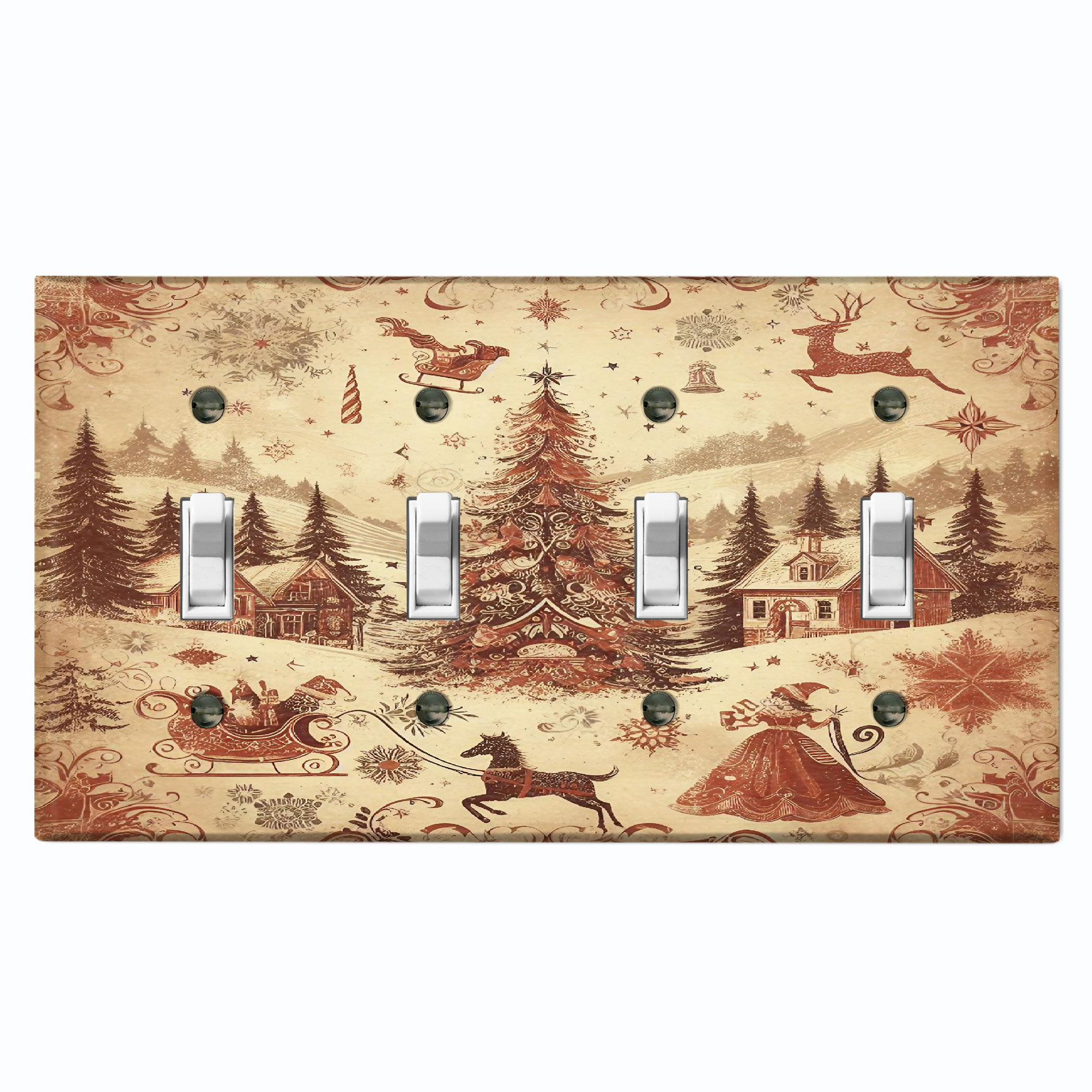 WorldAcc North Pole Christmas Tree Snow Town Nature Themed 4 - Gang ...