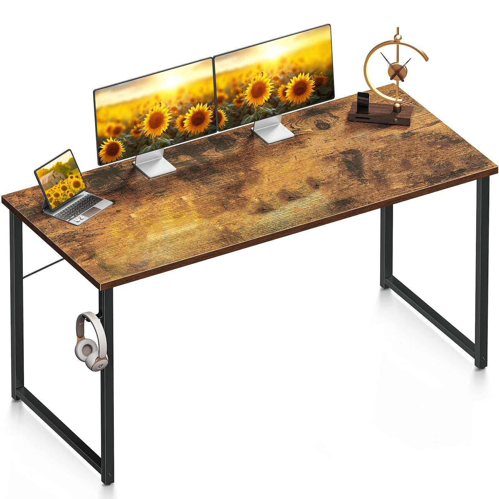 17 Stories Metella 55'' W Rectangle Computer Desk | Wayfair
