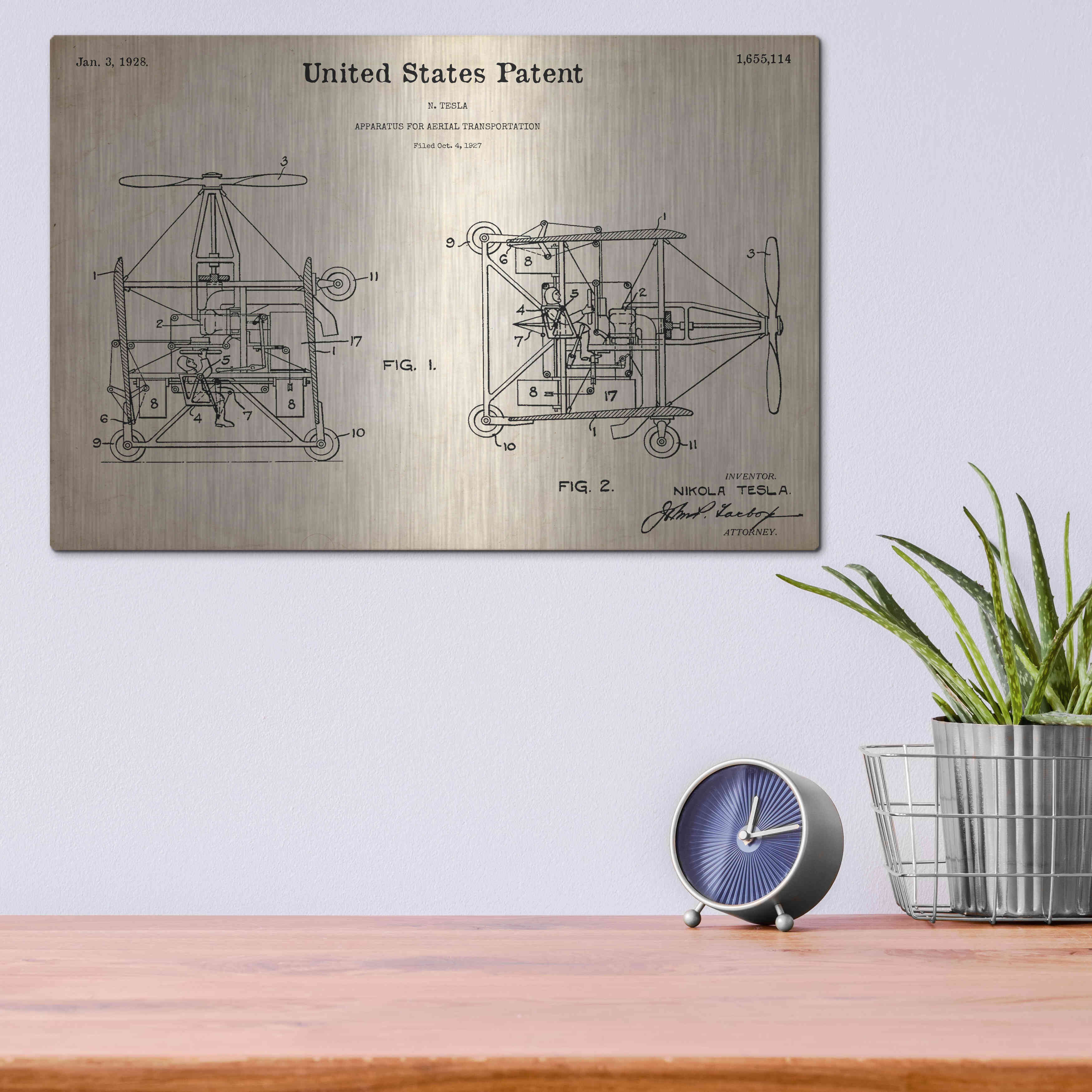 Williston Forge " Tesla Aerial Apparatus Blueprint Patent Parchment ...
