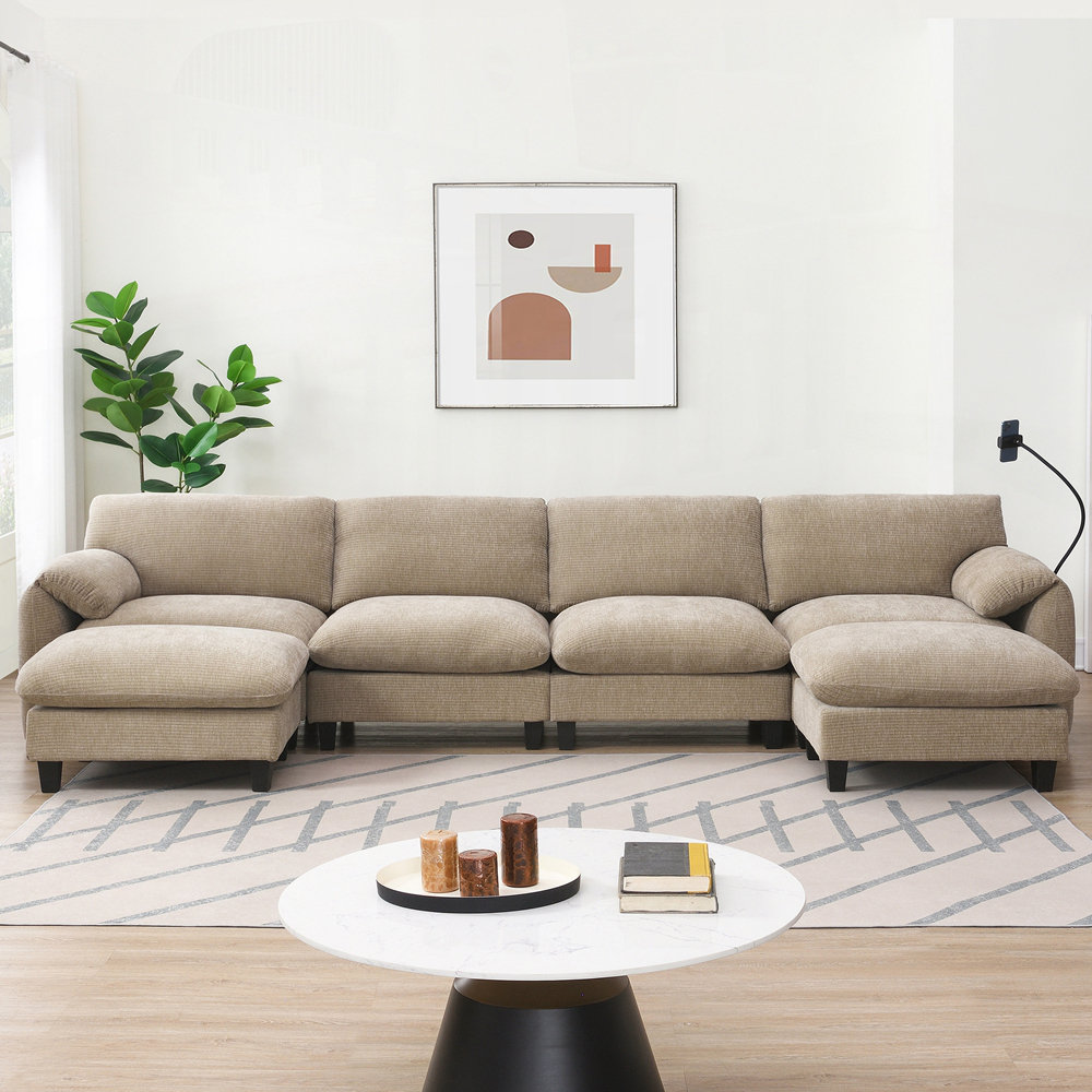 Corrigan Studio® Versatile Modular Sofa with Extra Features for ...