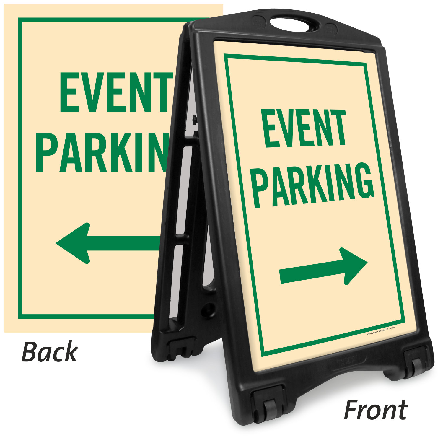SmartSign Event Parking (With Arrows) Portable Sidewalk Sign | Wayfair