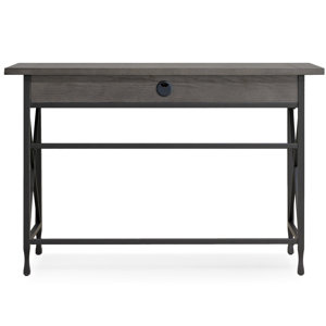 Charlton Home® Solid + Manufactured Wood Chisel and Forge Writing Desk ...