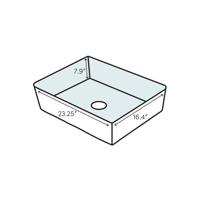 TOTO Vitreous China Rectangular Undermount Bathroom Sink with Overflow ...