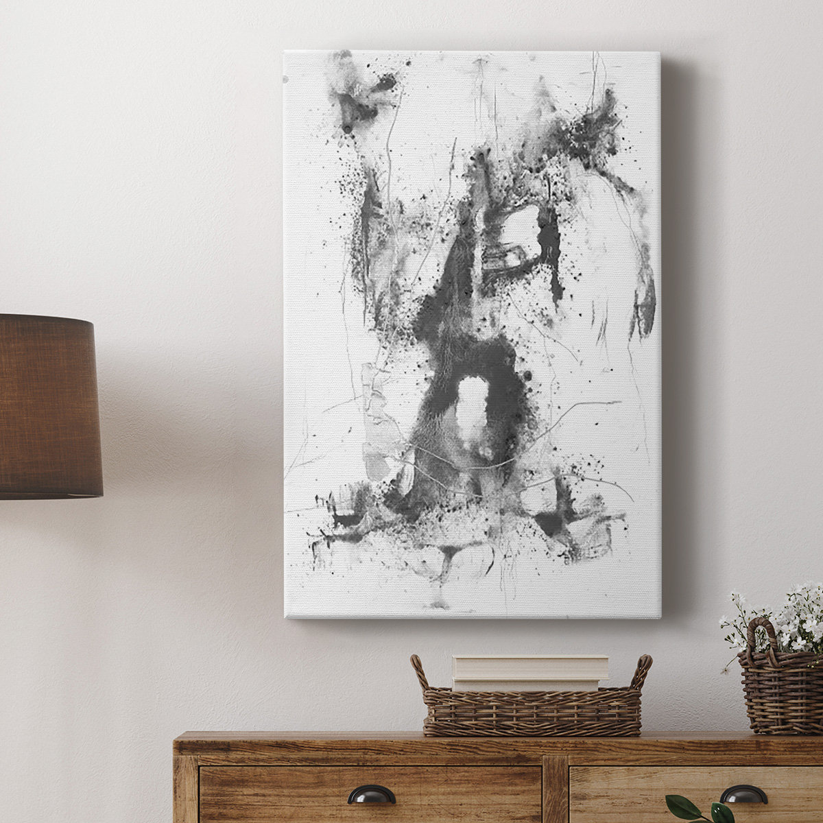 17 Stories Graphite Abstract II - Wrapped Canvas Print | Wayfair