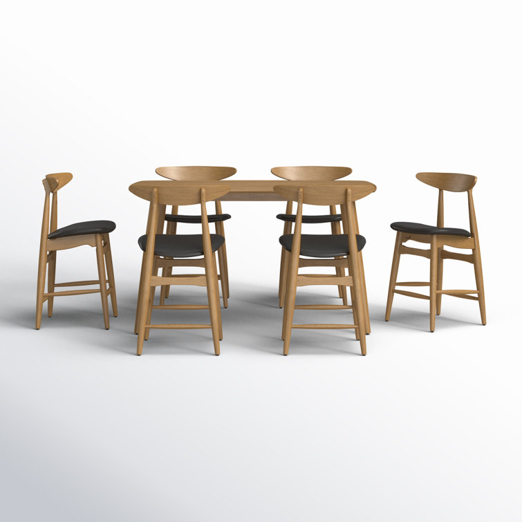 AllModern Gallman 6 - Person Four Leg Dining Set & Reviews | Wayfair
