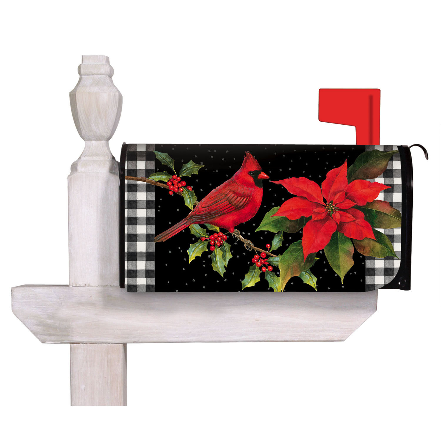 Evergreen Enterprises, Inc Cardinal and Holly Mailbox Cover | Wayfair
