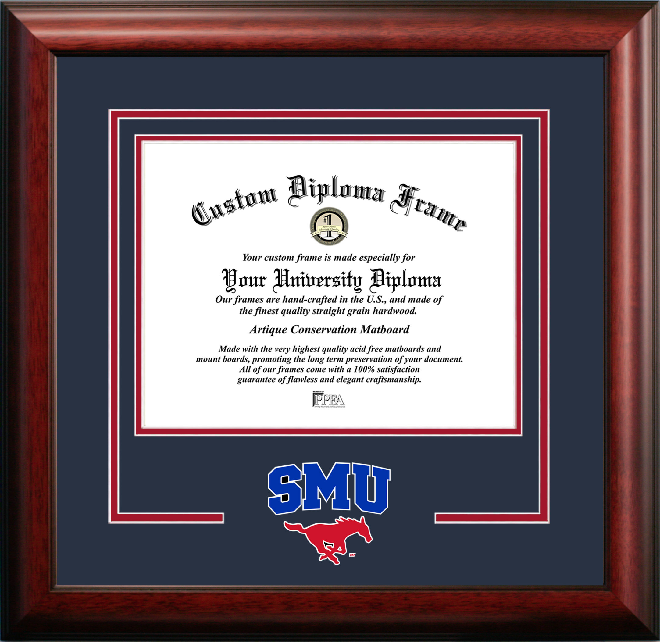 Campus Images NCAA SMU Mustangs Spirit Diploma Frame & Reviews | Wayfair