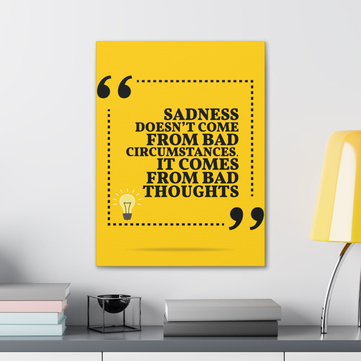Trinx Inspirational Wall Art Sadness Comes From Bad Thoughts Motivation ...