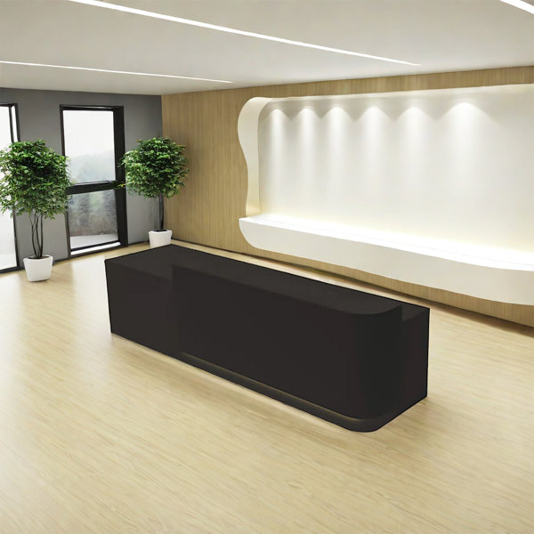 Inbox Zero Nadarius 2 Person Rectangle Laminate Reception Desk | Wayfair