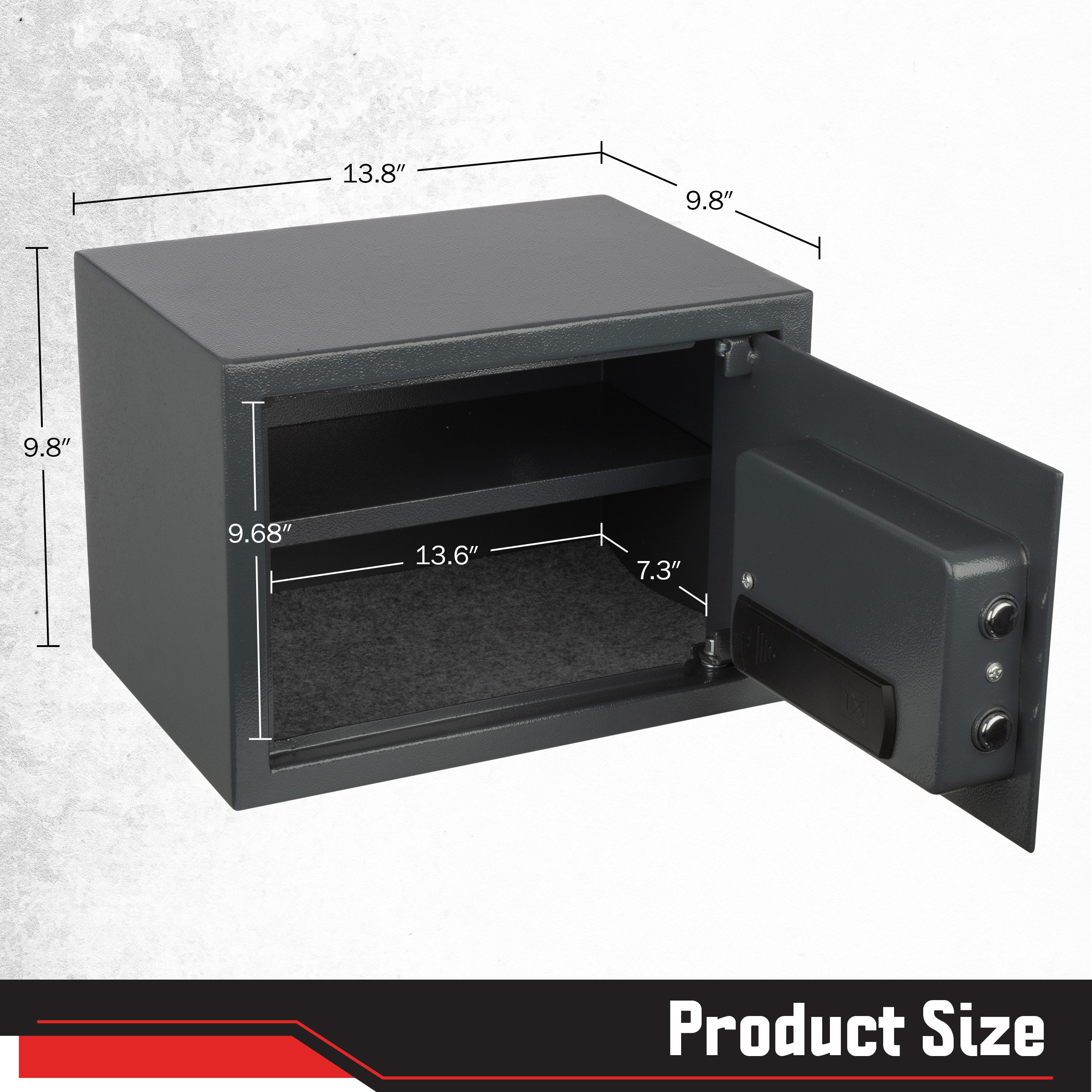 Stalwart Electronic Safe - Digital Biometric Fingerprint Lock Box with ...