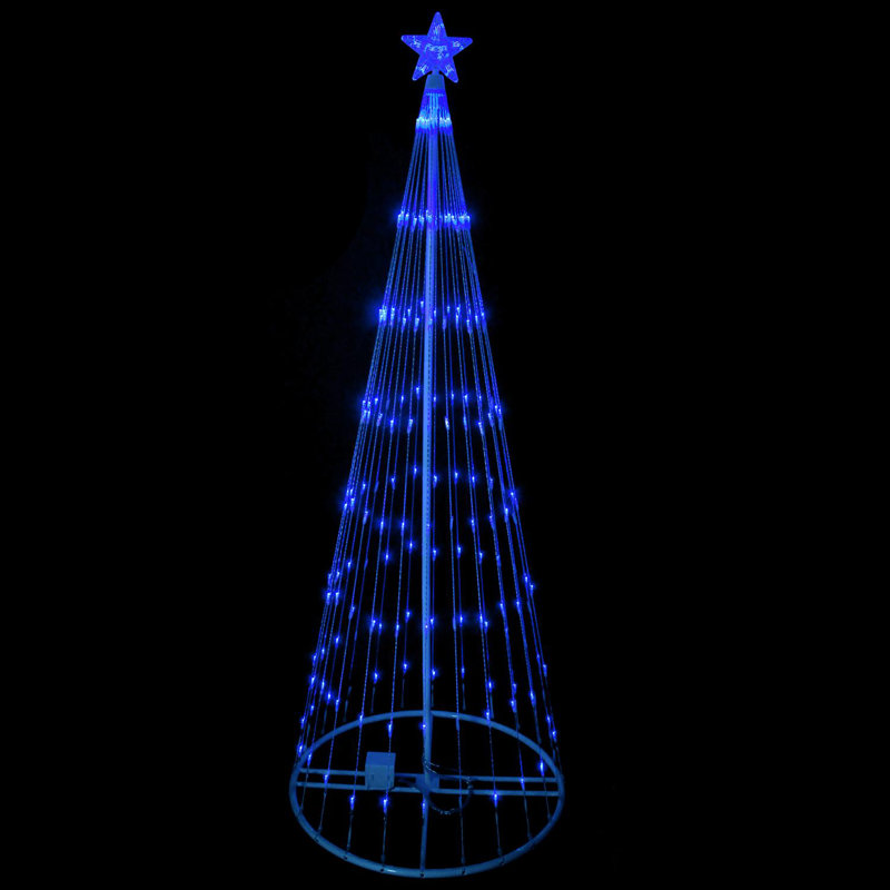 Northlight Seasonal 6' Blue Led Light Show Cone Christmas Tree Lighted ...