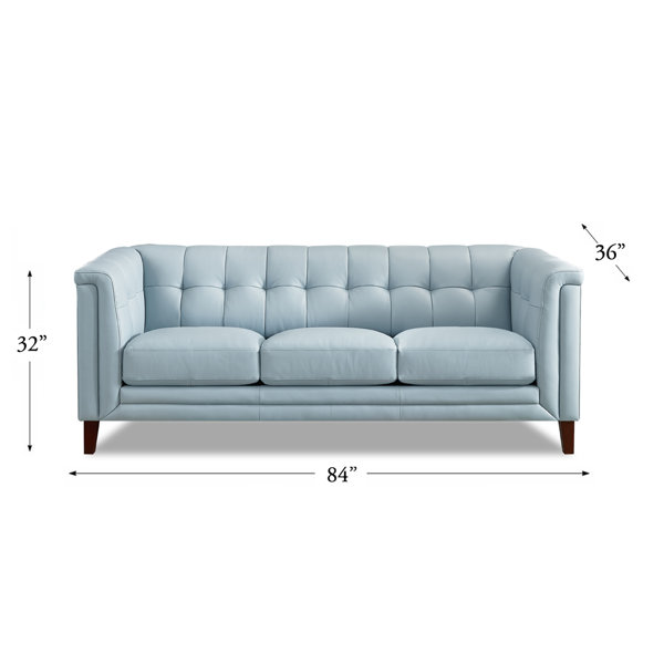 Hokku Designs Colturo 84'' Leather Sofa | Wayfair