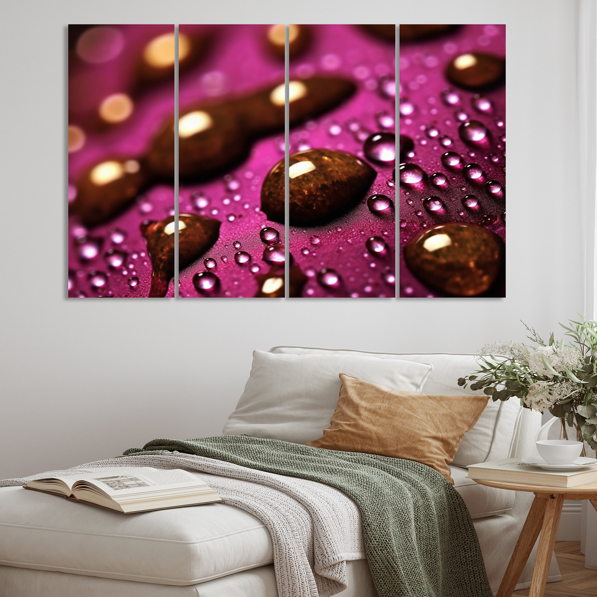 Ebern Designs Red Rose With Raindrops On Black II - Raindrops Metal ...