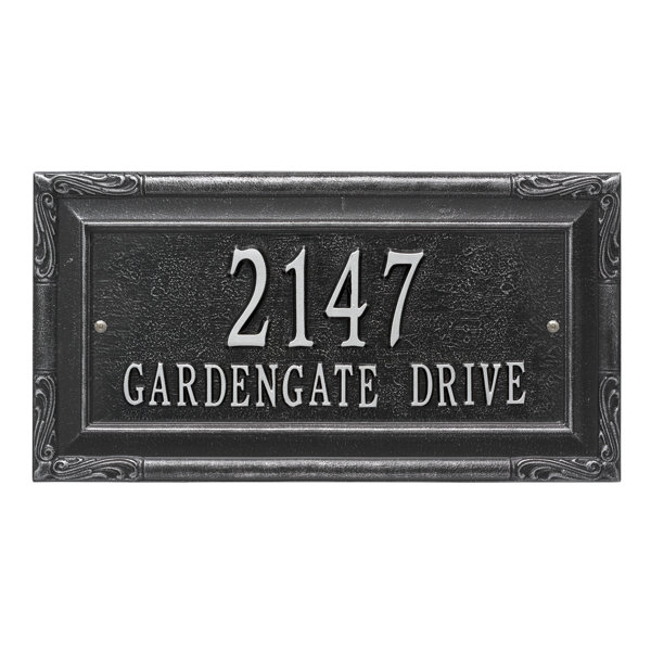 Whitehall Products Gardengate Personalized Grande 2-Line Wall Address ...