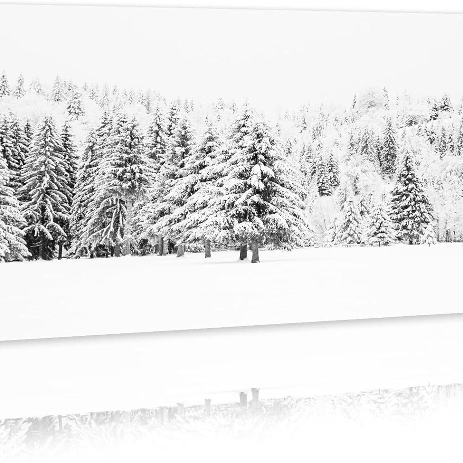 Millwood Pines The Winter Forest White Painting Print On Canvas Winter ...