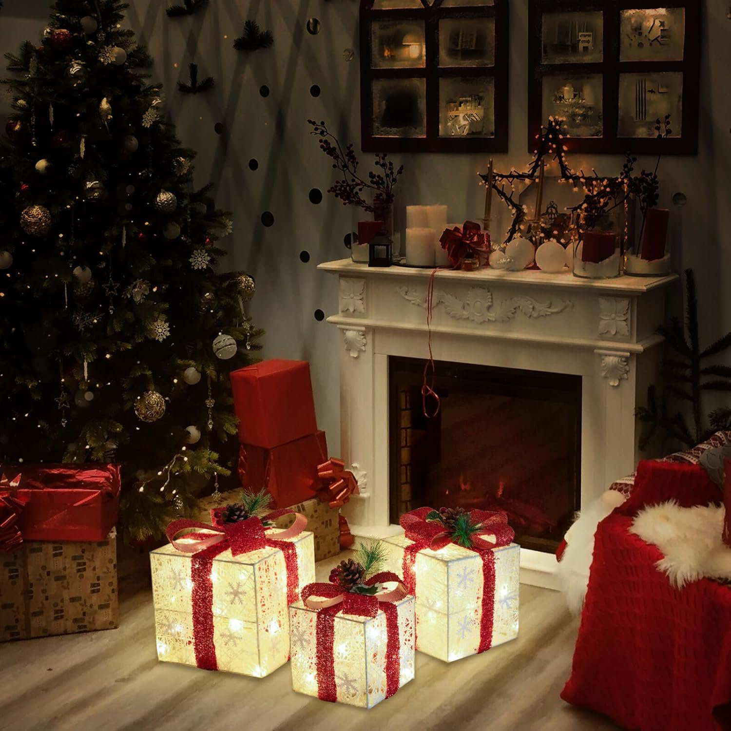 The Holiday Aisle Christmas Decorations Set Of 3 Christmas Lighted