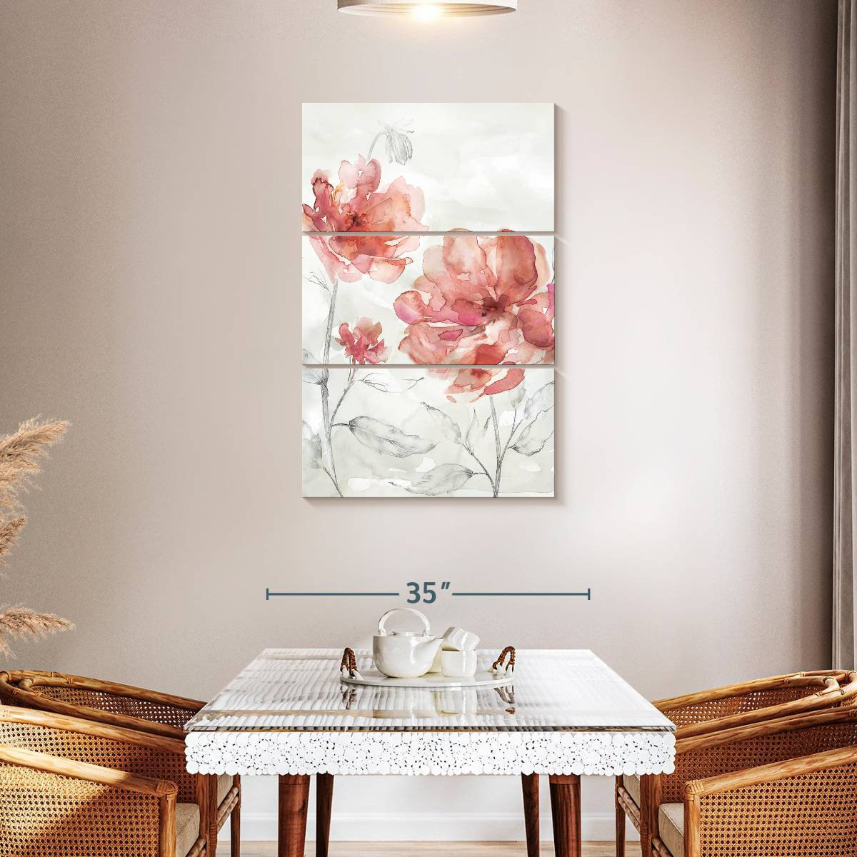 Lark Manor™ Harnek Blush Botanical I | Wayfair