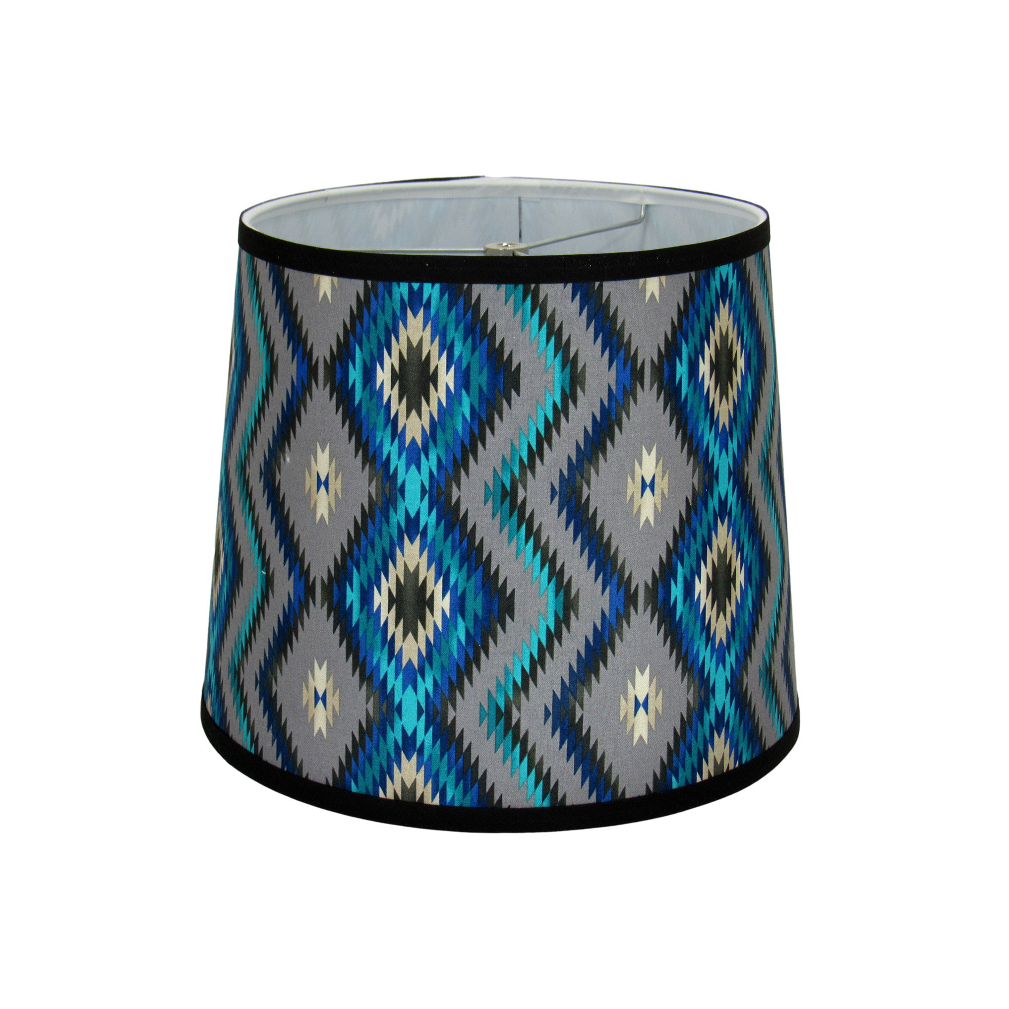 Union Rustic Teal Spirit Trail Print Cotton Drum Lamp Shade ( Screw on ...